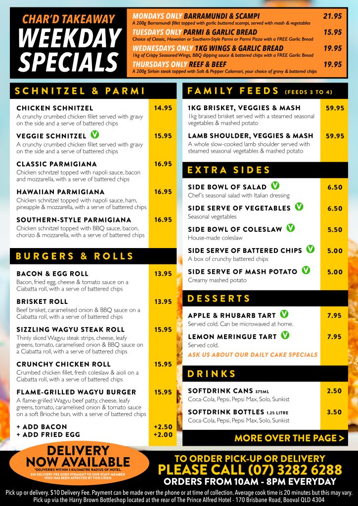 PA Hotel Ipswich | Express Takeaway & Specials Available All Day