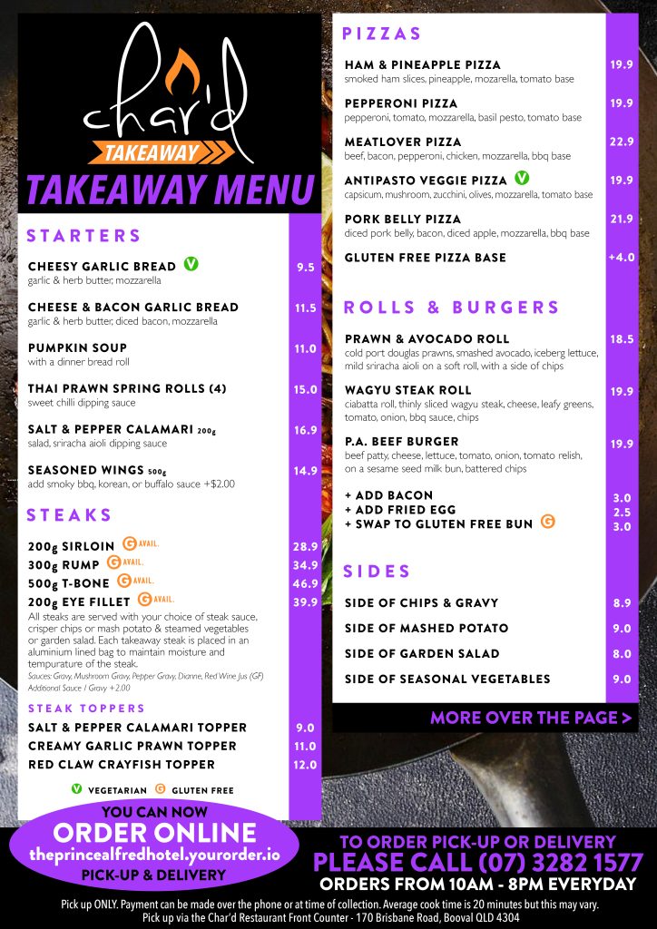 PA Hotel Ipswich | Express Takeaway & Specials Available All Day