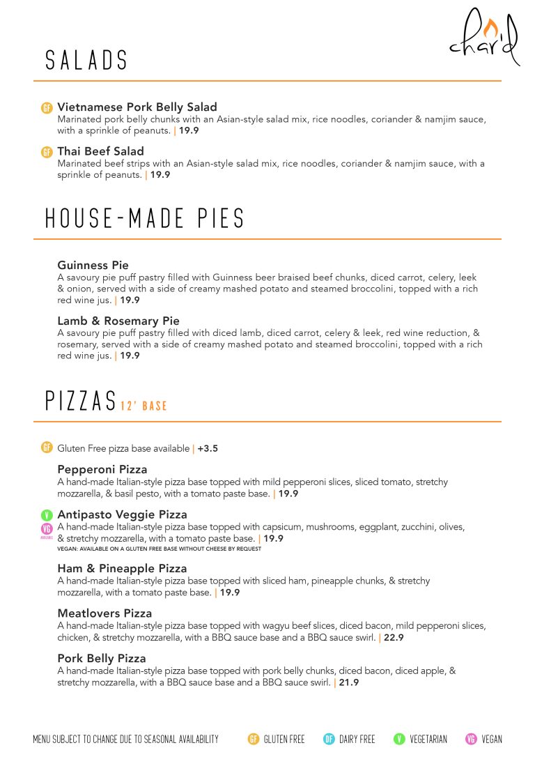 The PA Hotel Ipswich | Award-Winning Char'd Menu supporting local farms