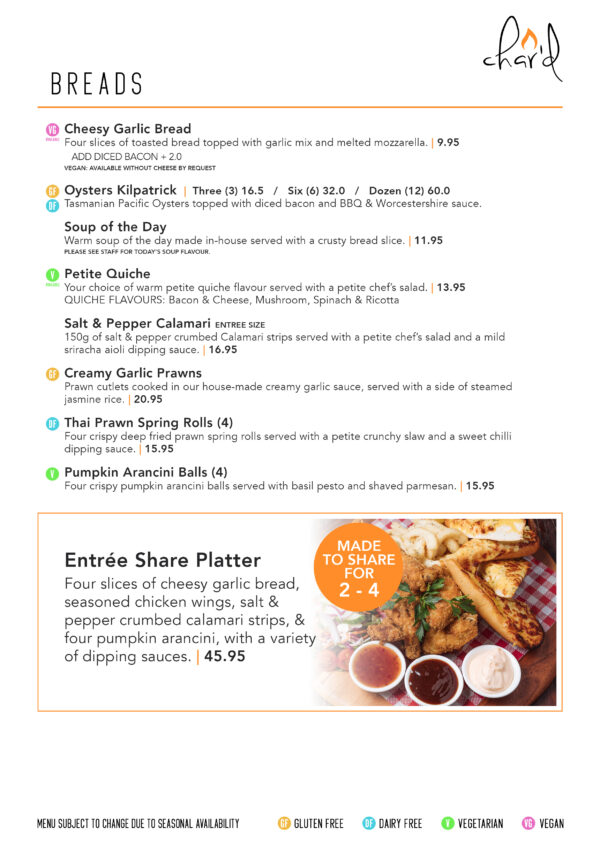 The PA Hotel Ipswich | Award-Winning Char'd Menu supporting local farms