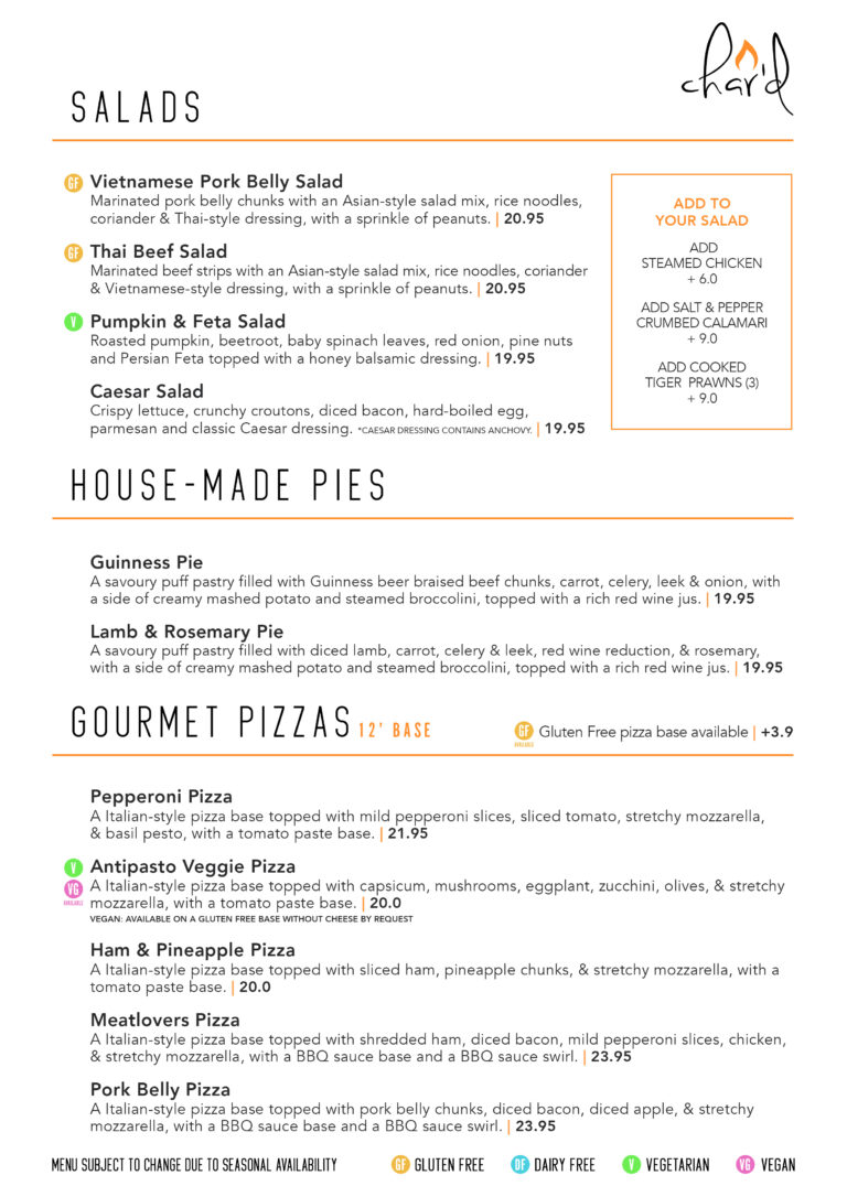 The PA Hotel Ipswich | Award-Winning Char'd Menu supporting local farms