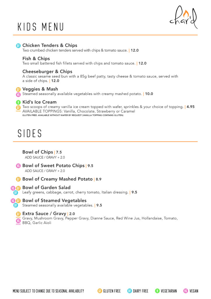 The PA Hotel Ipswich | Award-Winning Char'd Menu supporting local farms