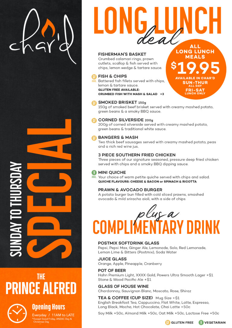 The PA Hotel Ipswich | Award-Winning Char'd Menu supporting local farms