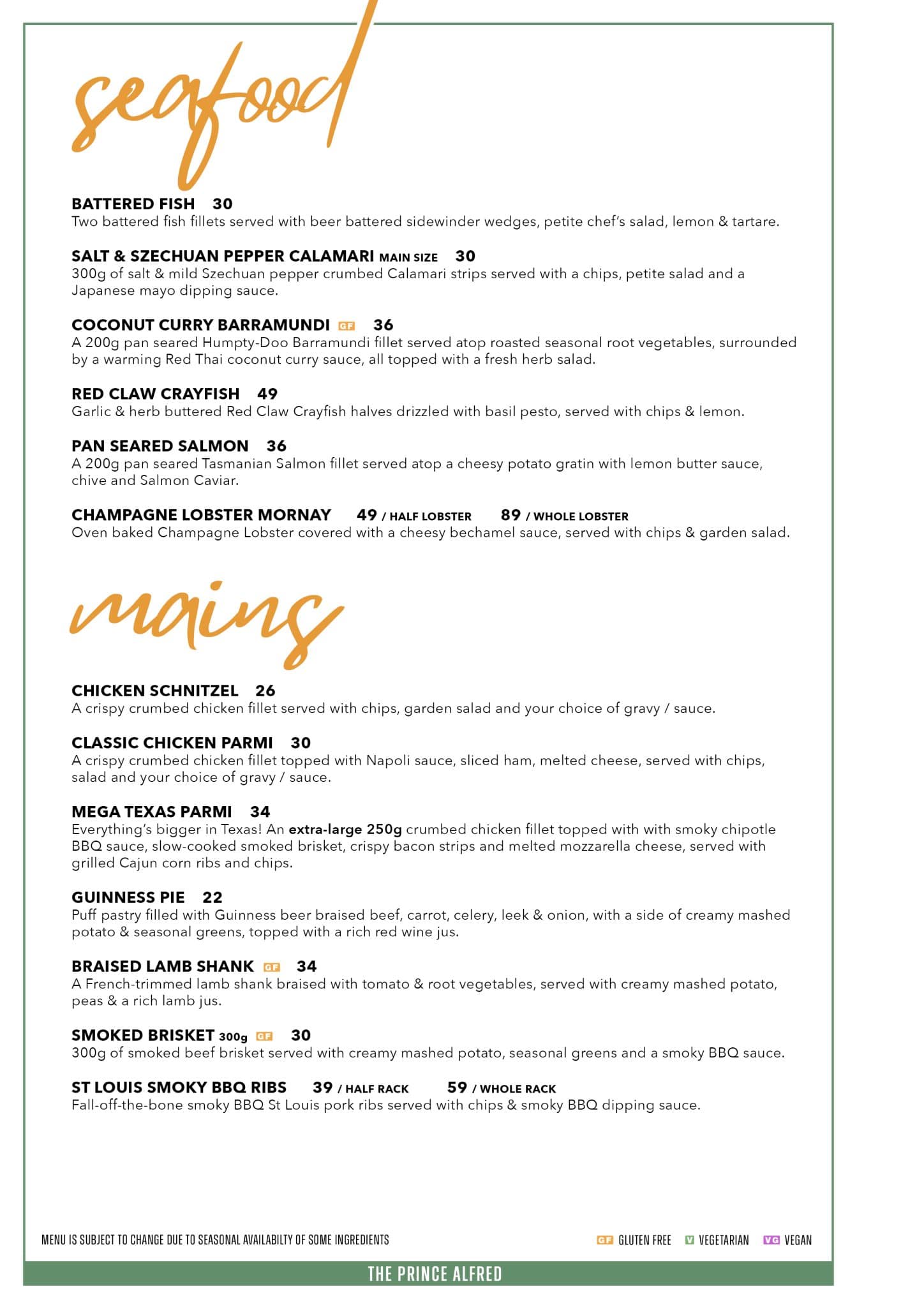 PA Hotel Ipswich | Delicious menu for every budget