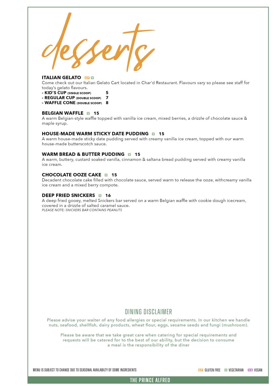 PA Hotel Ipswich | Delicious menu for every budget