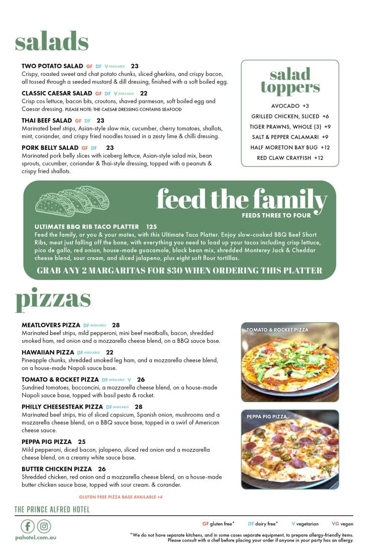 PA Hotel Ipswich | Delicious menu for every budget